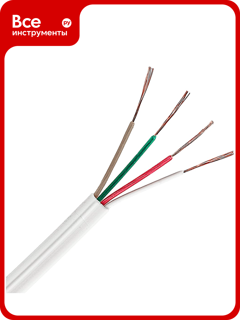 Провод телефонный ELTROS ШТПЛ-4x0,12, бухта 100м, белый ШТПЛ-009б-ELTROS-MP для точного направления движения