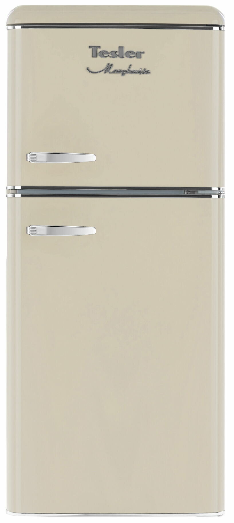 Холодильник TESLER RT-152 BEIGE ретро бежевый, 113х48.6 см, верхняя морозилка, 3 полки