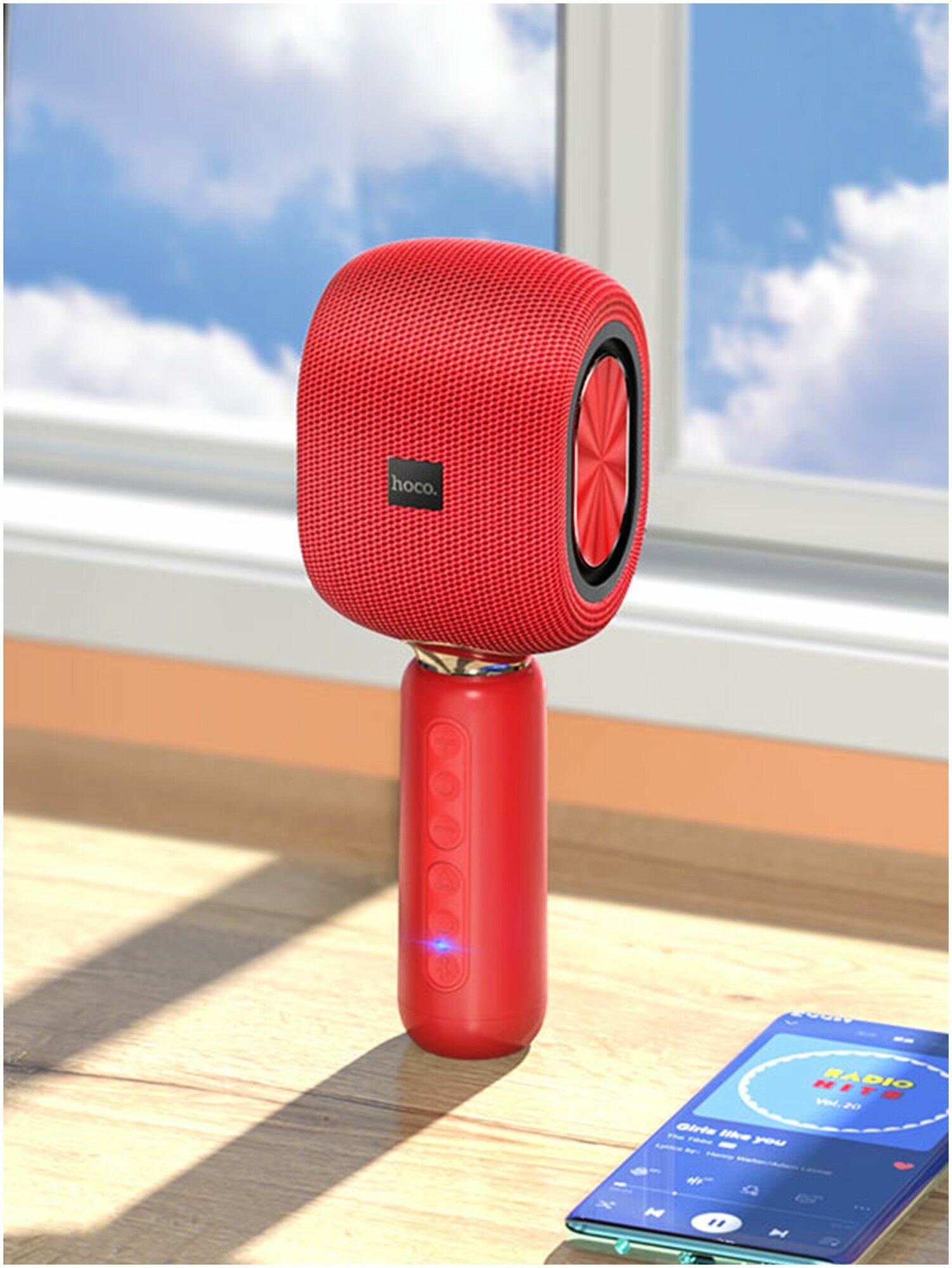 Беспроводной микрофон Hoco BK8, для вокала, для стриминга, ручной, Bluetooth