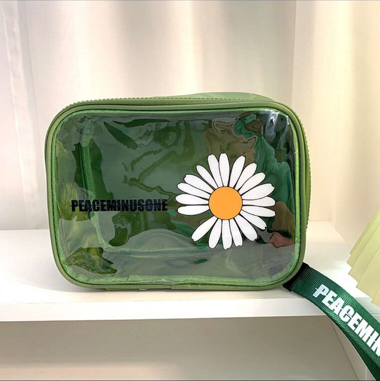 Прозрачная сумка для туалетных принадлежностей из ПВХ Daisy, дорожная сумка для хранения туалетных принадлежностей,