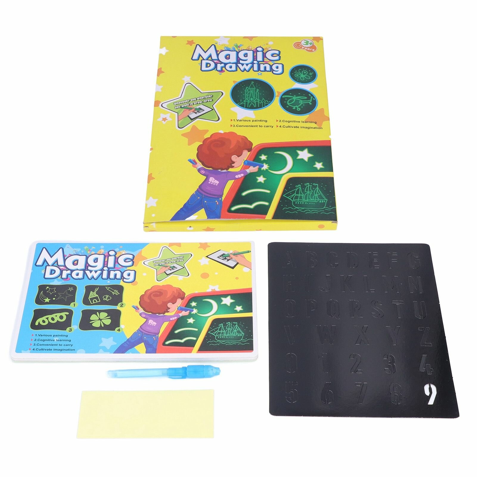 Флуоресцентная световая доска для рисования, стимулирует креативность, безопасная для детей