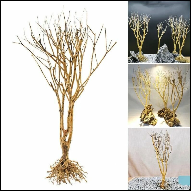 Натуральный корень коряги, мох, дерево, аквариум, орнамент, ландшафтный декор