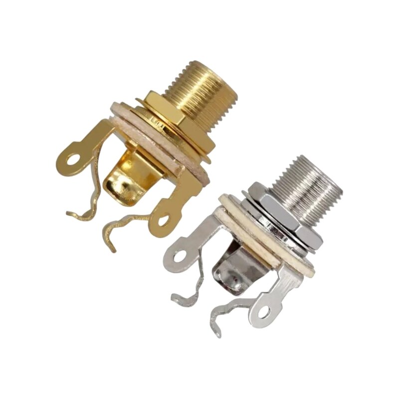 Electric Guitar Jacks Guitar Connector Brass Texture for Electric Guitar