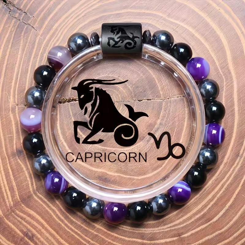 YM Mall Браслеты из бусин Аметист Фигуры зодиака Любовь и гармония