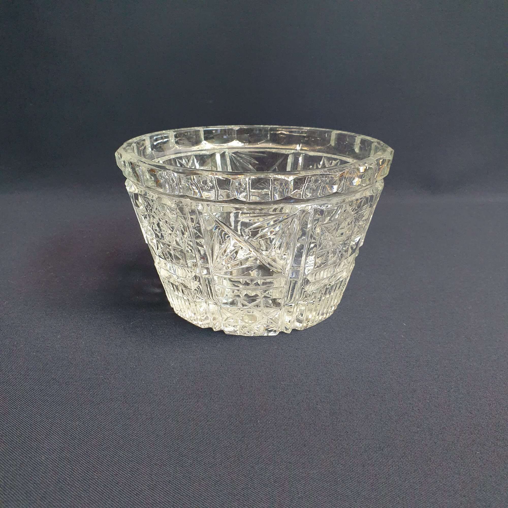 Салатник, хрусталь диаметр 15 см, винтаж СССР