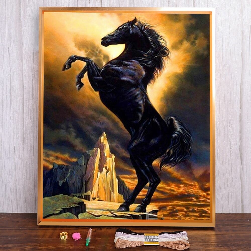 Эксклюзивный набор MEIAN для вышивания лошади, 30x40 см, 14CT