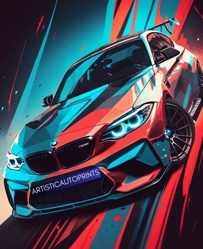 Алмазная Мозаика "спортивная Машина" 40х50 Алмазная Вышивка / Картина Стразами, Полная Выкладка