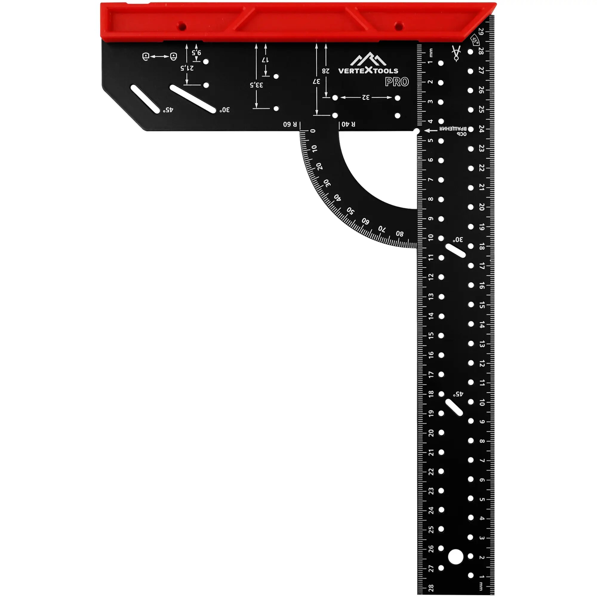Угольник многофункциональный Vertextools 3046-15, 300 мм