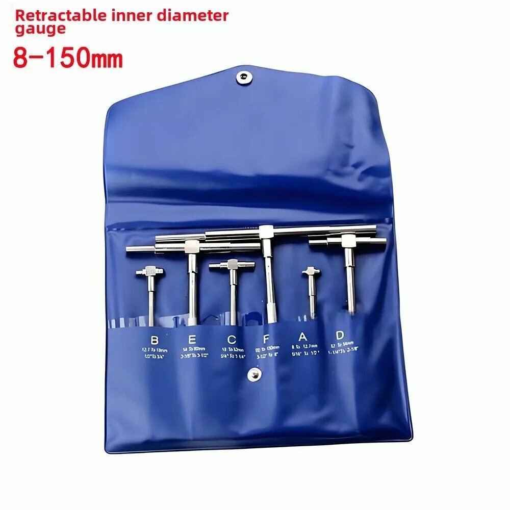 8-150мм подвижный регулируемый штангенциркуль с круглым наконечником для измерения внутреннего диаметра отверстий, включающий датчик и пробник в шестикомплектном наборе измерительных инструментов