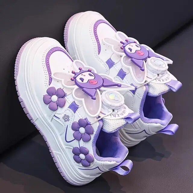 Кроссовки для девочек Sanrio Kuromi My Melody, детская обувь, лёгкие и удобные, с милым рисунком, летняя и осенняя спортивная обувь, новинка, Shoe Size:32 InSeam20cm