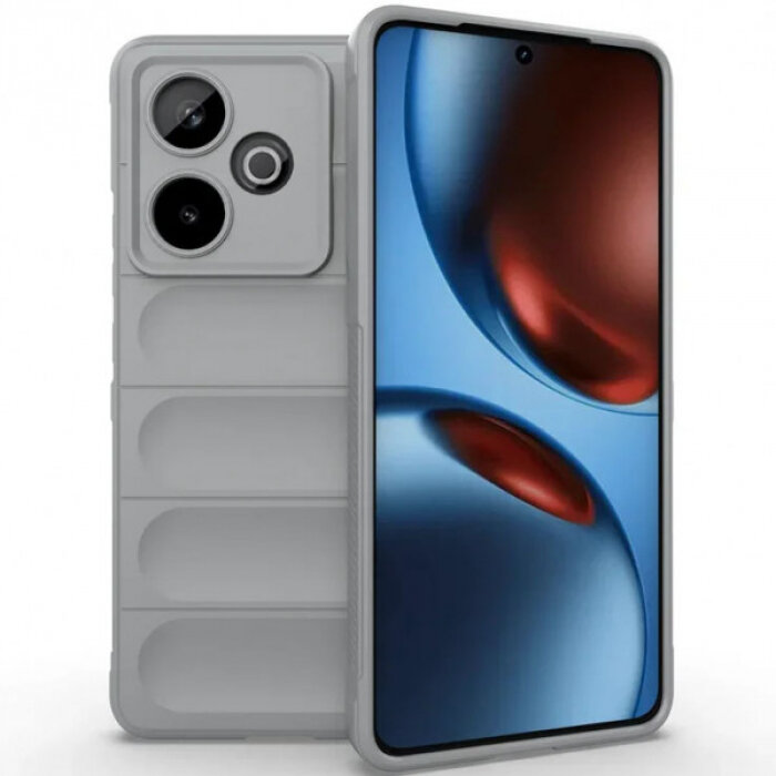 Flex Silicone Противоударный чехол для Realme GT7 / GT 7 / 7T с защитой камеры и микрофиброй