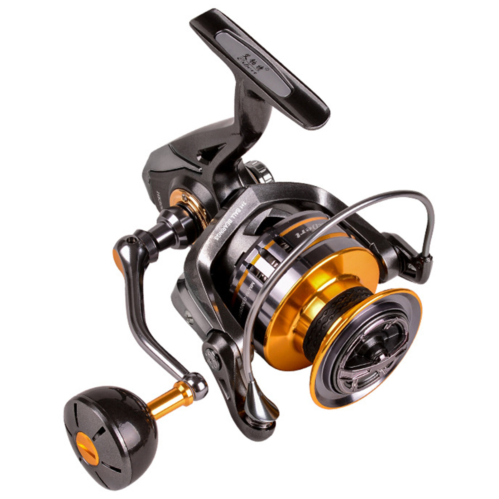 Катушка для спиннинга 7+1 подшипник Длинный каст Катушка для рыбалки Легкая Металлическая Катушка для спиннинга Принадлежности для рыбалки Модели HK800, HK1500, HK3000, HK5000 Максимальное сопротивление 6кг, 8кг, 12кг Передаточное отношение 5.4:1, 5.7:1,