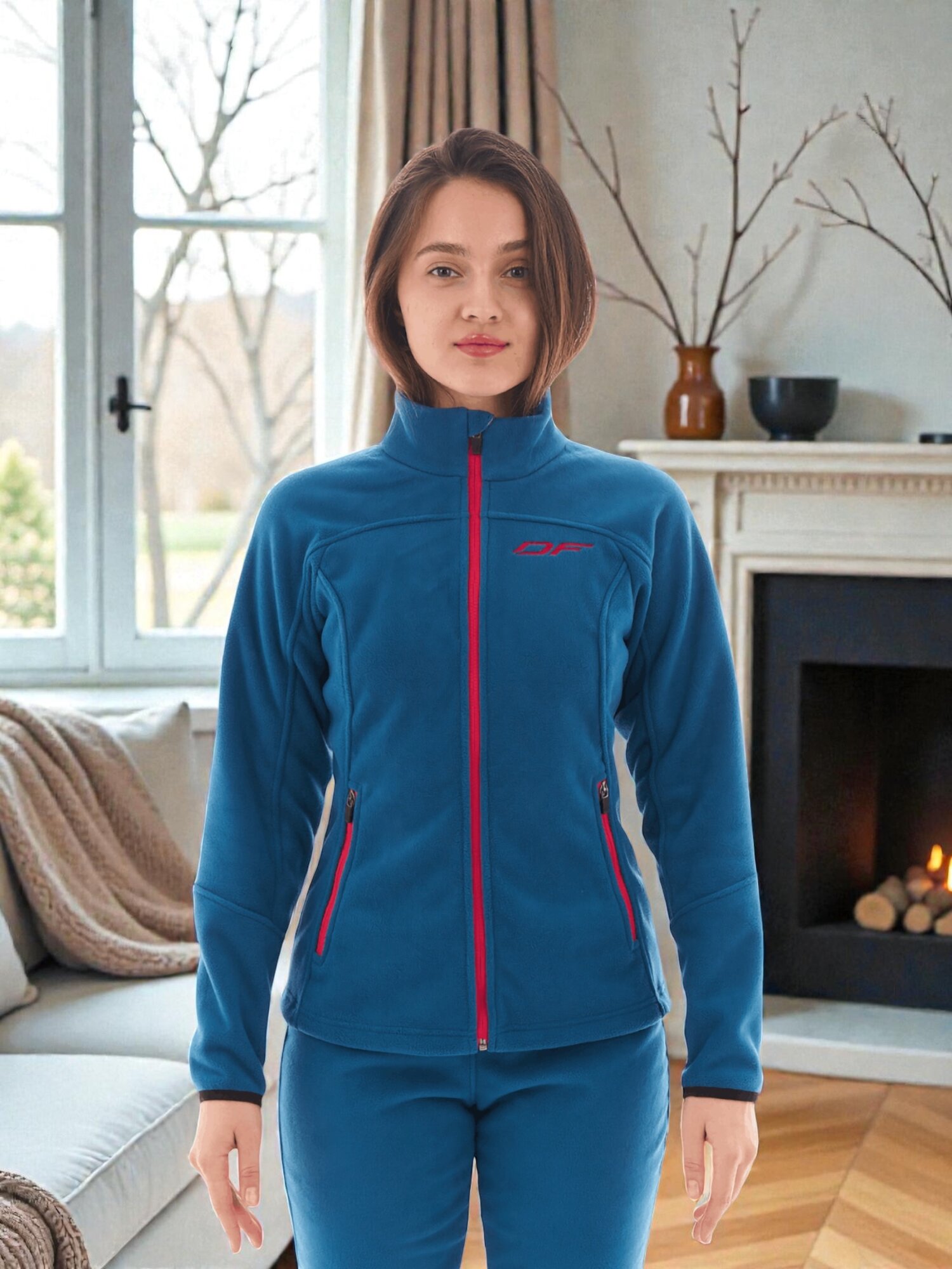 Олимпийка Женская флисовая кофта Dragonfly Level Blue Pink