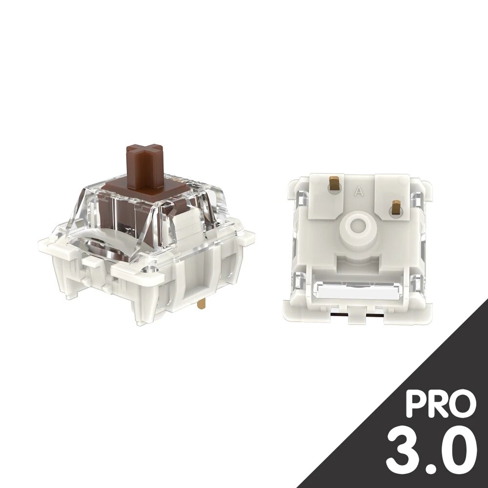Механические переключатели Gateron G Pro V3, V2, 3-контактные RGB линейные X110 PCS, Pro 3.0 Brown Switch