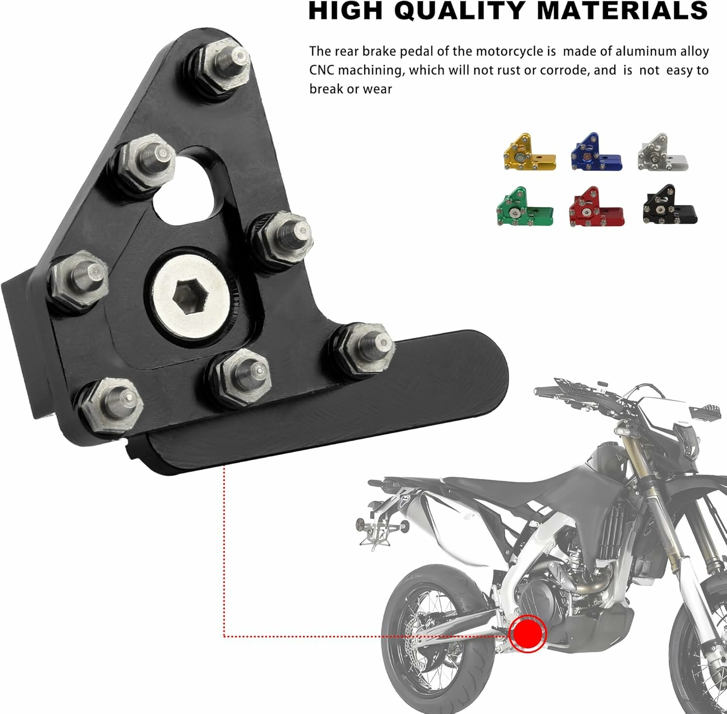 Наконечник рычага заднего тормоза мотоцикла черный