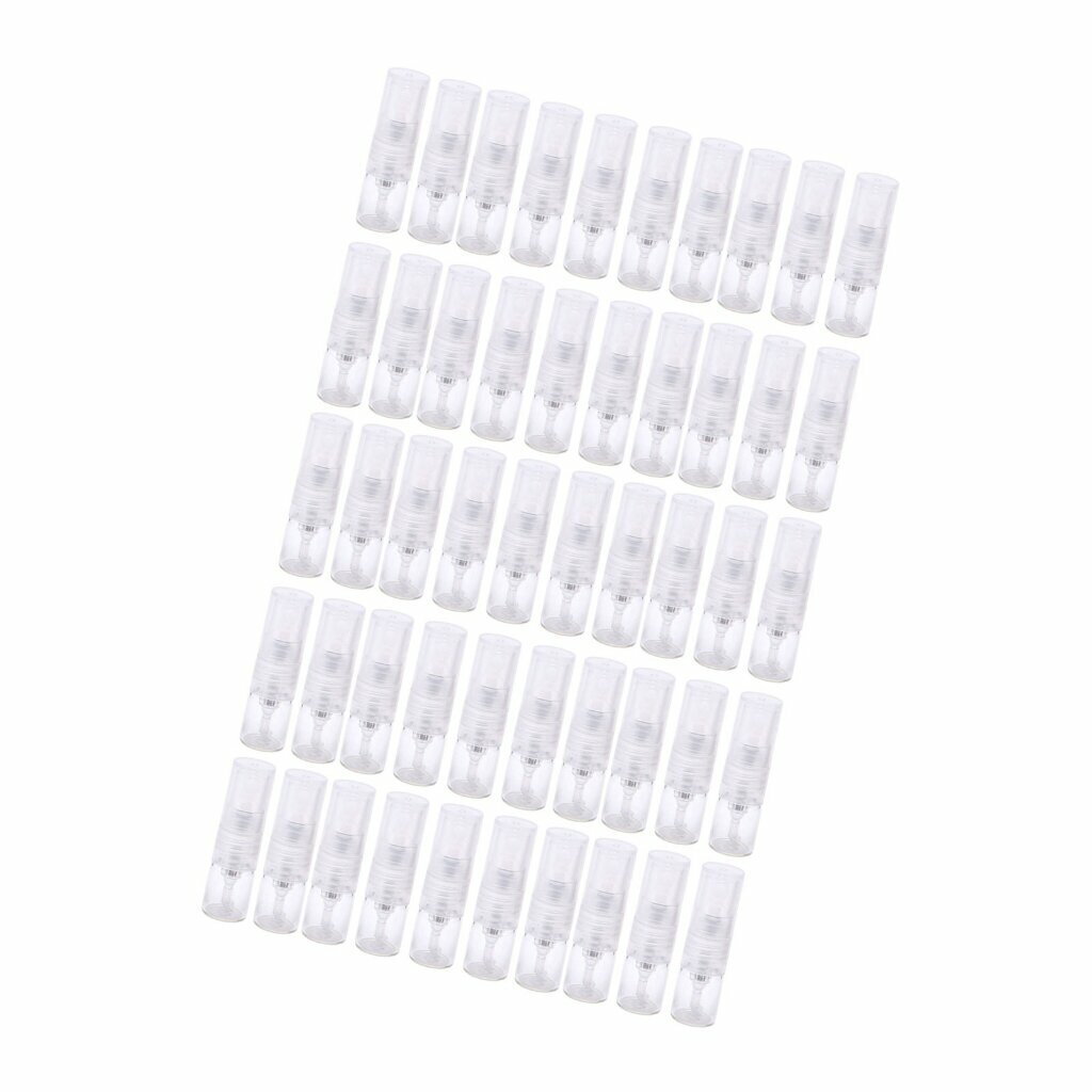 50 шт, портативная бутылочка для разлива духов объемом 1 мл-прозрачная насадка
