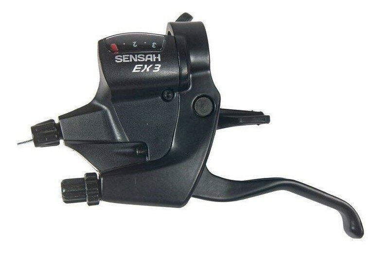 Шифтер/тормозная ручка, SENSAH EX3 3-скор, MTB, левый, чёрный, 1800mm.