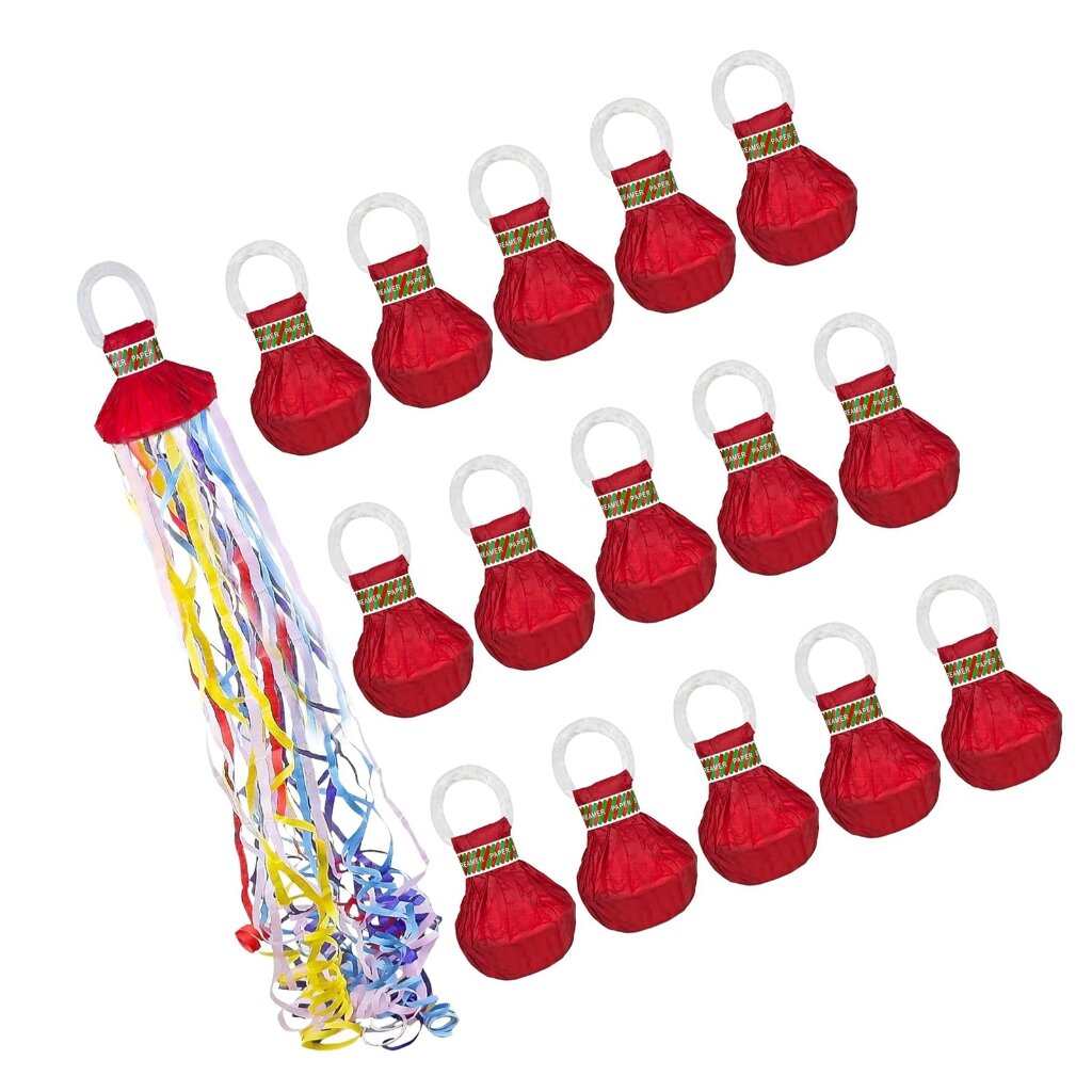 15 штук ручных конфетти-метателей, разноцветных пластиковых рождественских лент