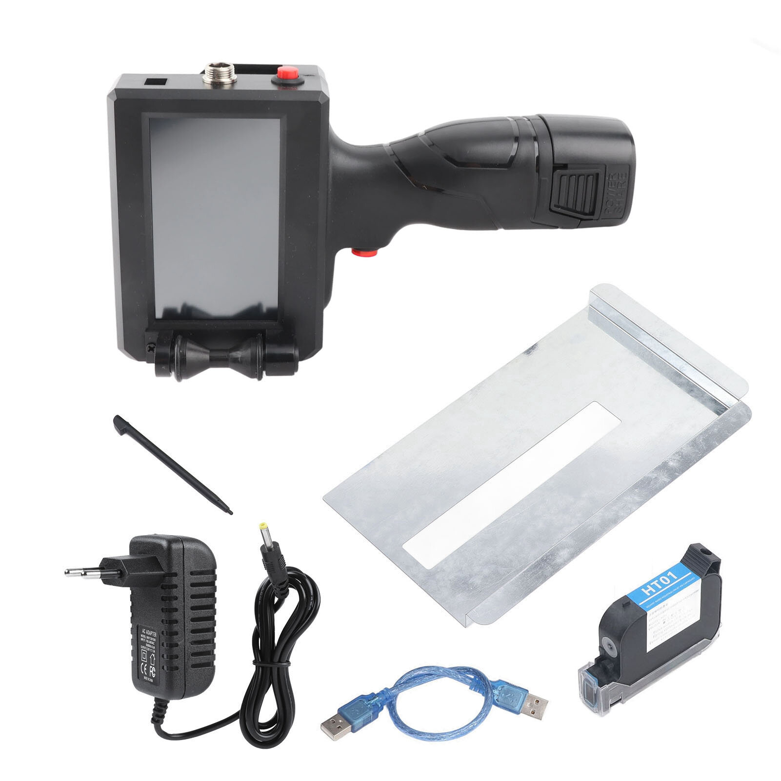 Руковочный струйный принтер Printer Portable Intellent 4.3 -дюймовый HD сенсорный экран с чернильным картриджем 2–12,7 мм высотой