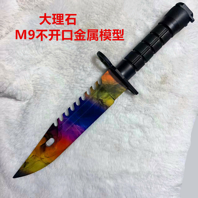Игровая периферия CSGO, модель M9 байонета, игрушечный нож, пластиковый тренировочный нож, коллекционный, не заточенный