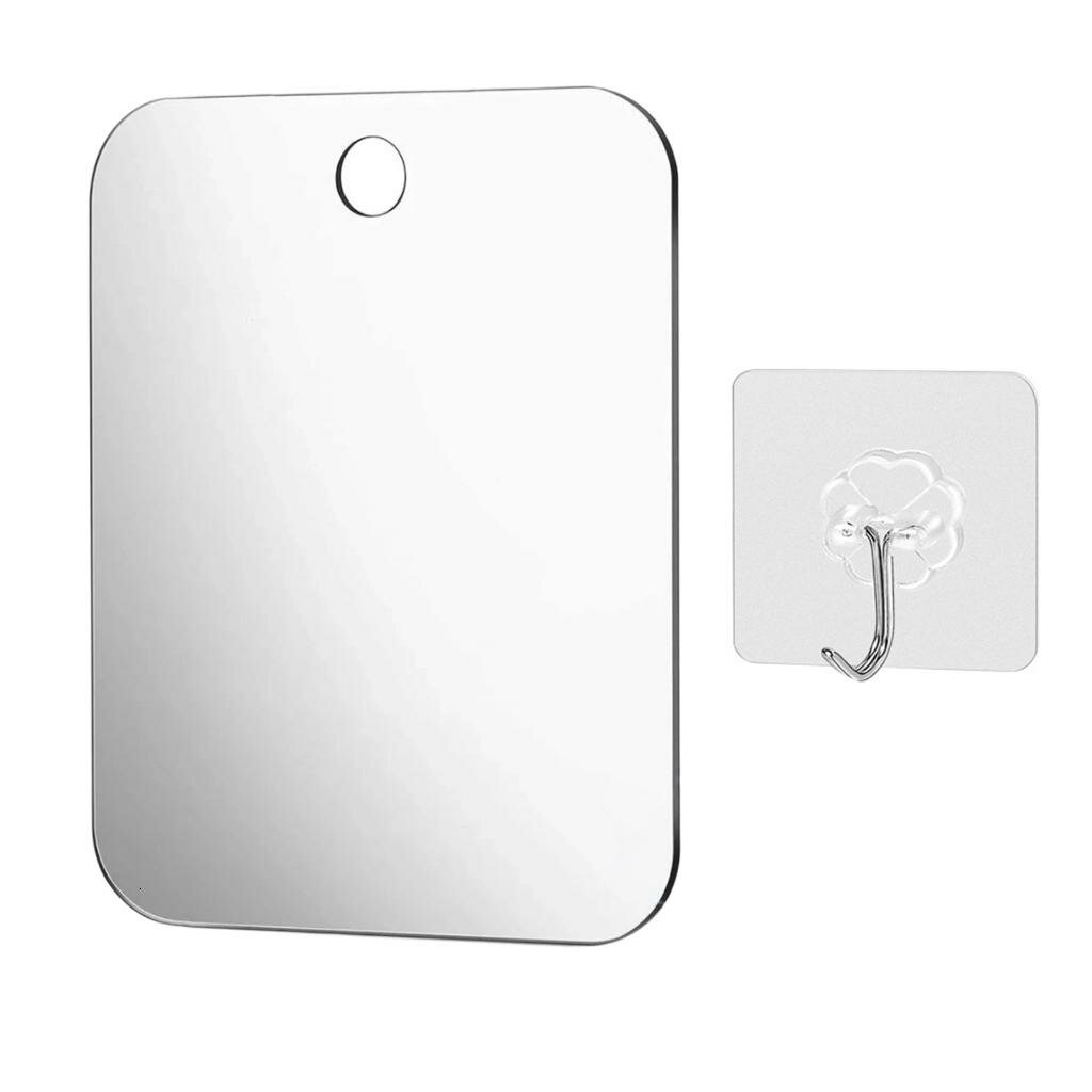Акриловое зеркало для бритья с крючком, 13x17 см