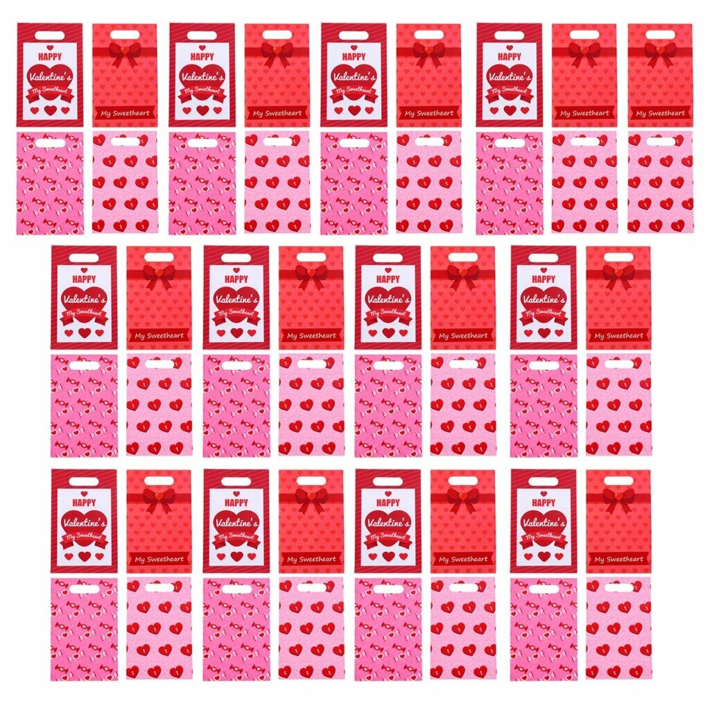 1 упаковка по 50 штук, подарочный пакет на День Святого Валентина (случайный стиль)