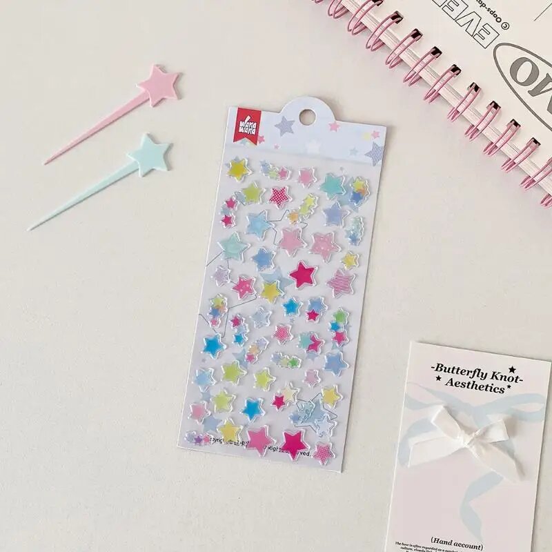 3D наклейки GJCUTE Клевер клубника снежинка