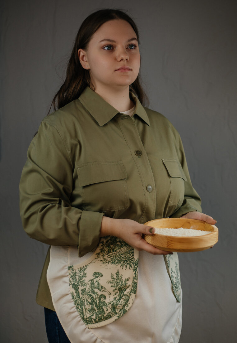 Фартук-передник "Туаль де Жуи Франция" с карманами, хлопок, универсальный размер