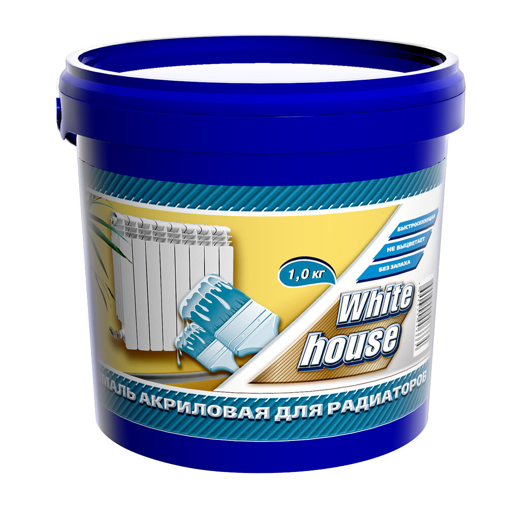 White House эмаль акриловая для радиаторов белая 1кг, 13827