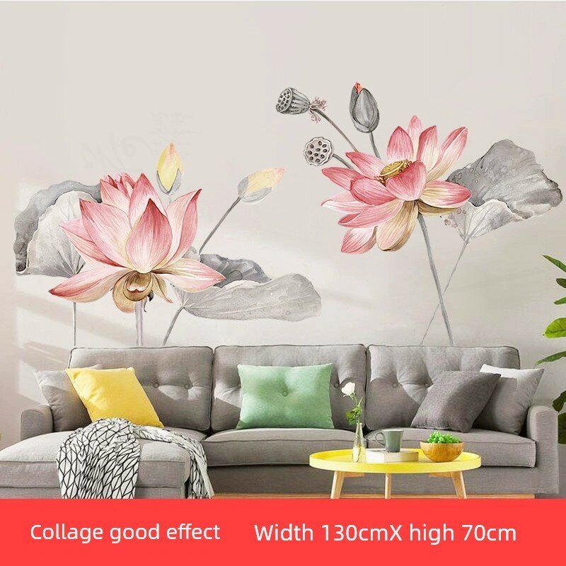 Наклейки на стену в китайском стиле, самоклеящиеся, для спальни, теплый китайский стиль, наклейки на стену для