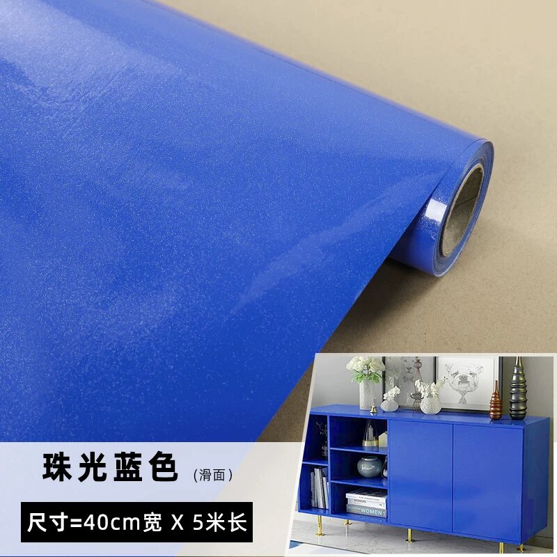 Перламутровая синяя самоклеящаяся пленка для кухни, для ремонта шкафов, меняющая цвет, глянцевая сапфирово-синяя пленка