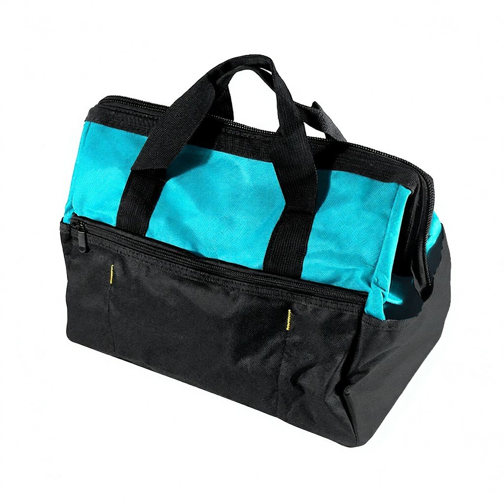 Сумка для инструментов портативная 14-дюймовая из оксфордской ткани усиленная износостойкая для ремонтных инструментов многофункциональная большая вместимость Canvas Bag 600D Черный & Зеленый E19706-1 29*23*24cm E19706-2 34*23*26cm 1шт