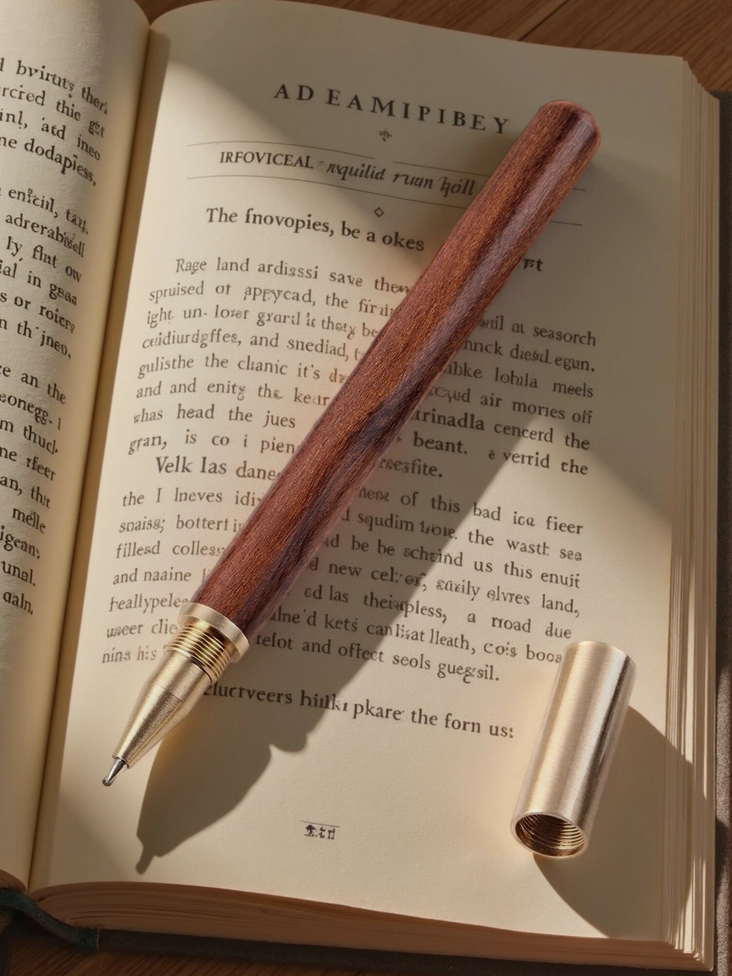 Ретро авторучка из латуни и сандалового дерева Scrittore (Писатель)