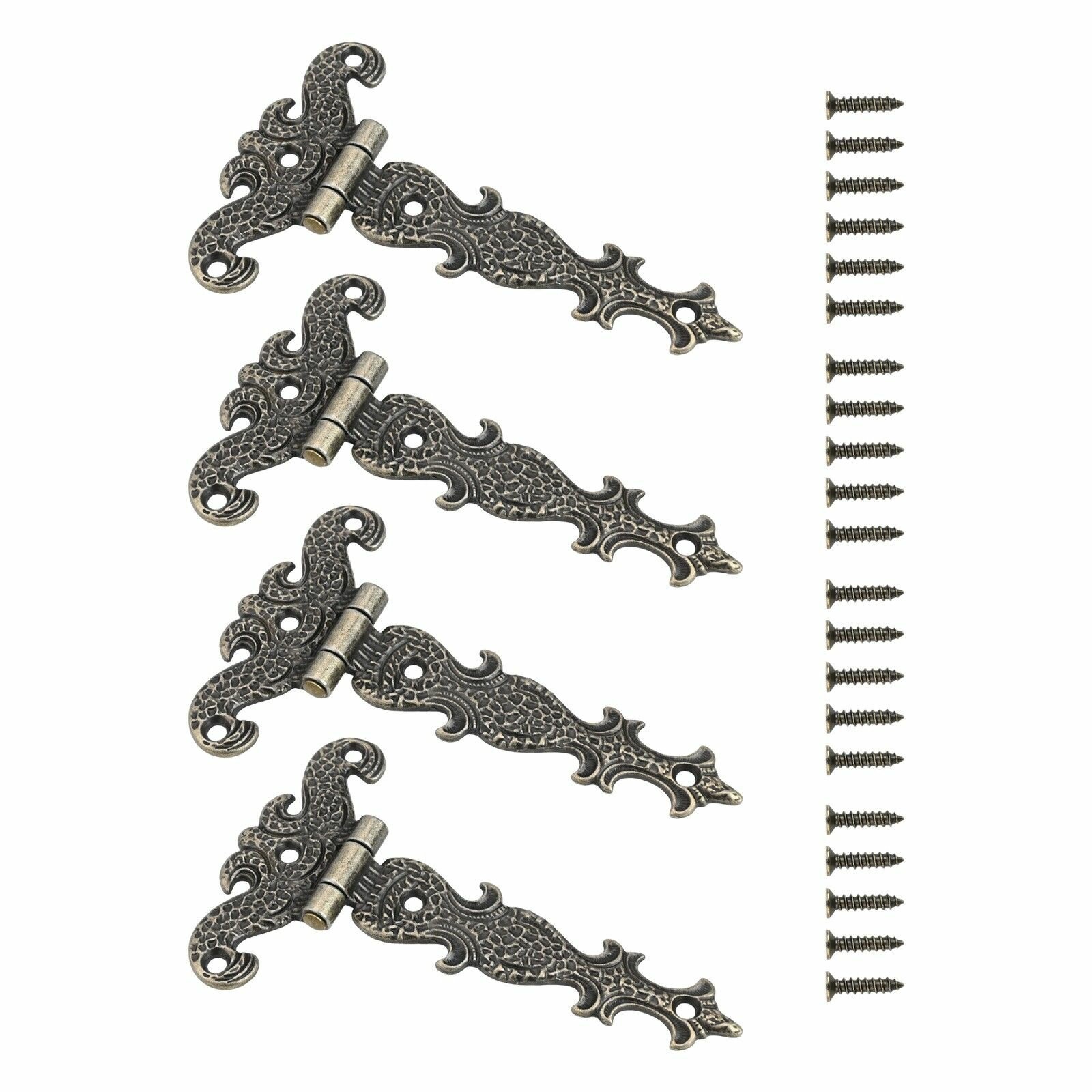 Т-образные Петли из Сверхпрочного Цинкового сплава 4ШТ под Старину для Шкафов и Деревянных Коробок