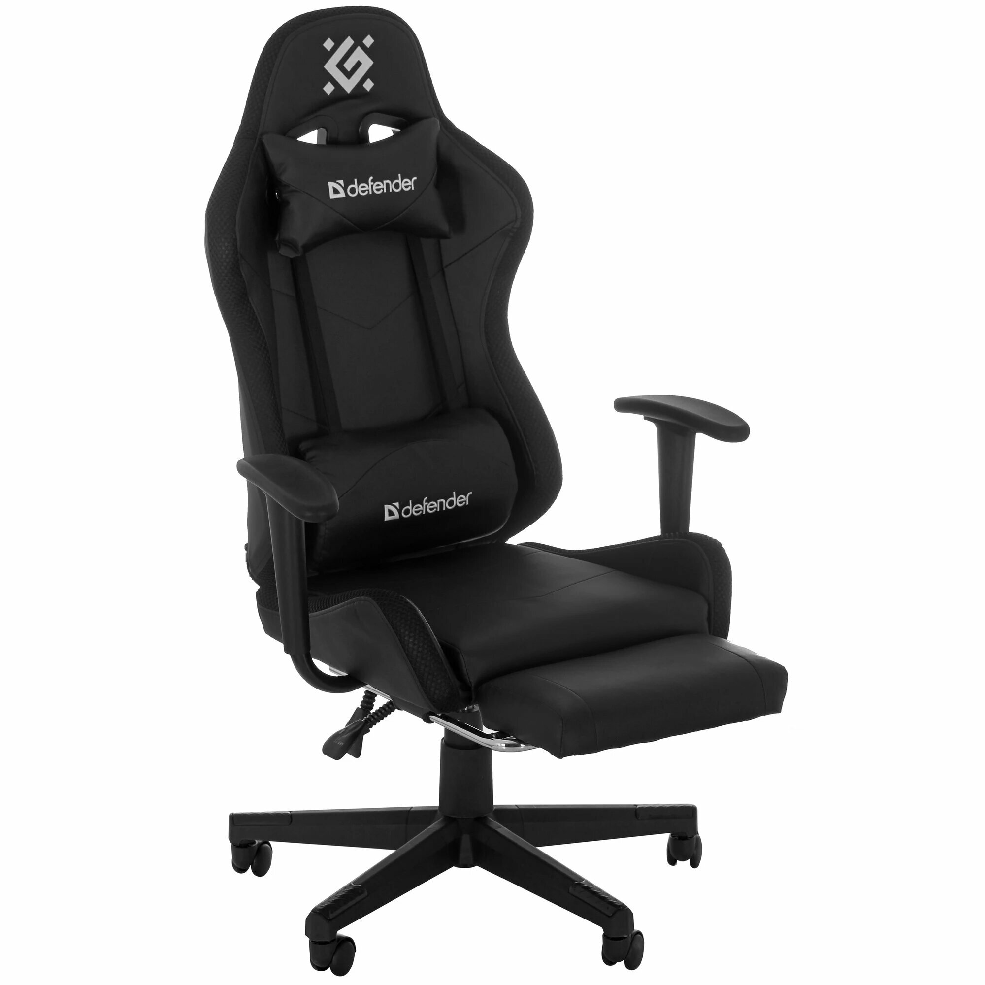 Кресло игровое Defender 64334, красный экокожа крестовина сталь