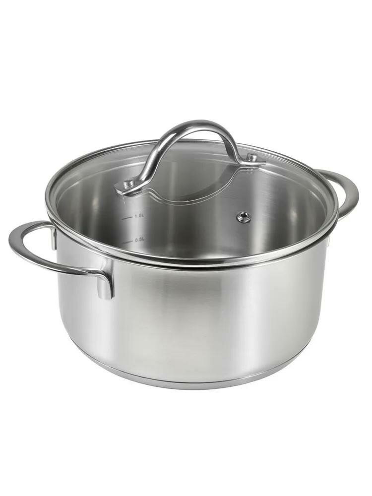 Кастрюля нерж 2.0Л элси СТ/КР мерная шкала для всех видов плит FREZZTO TALLER