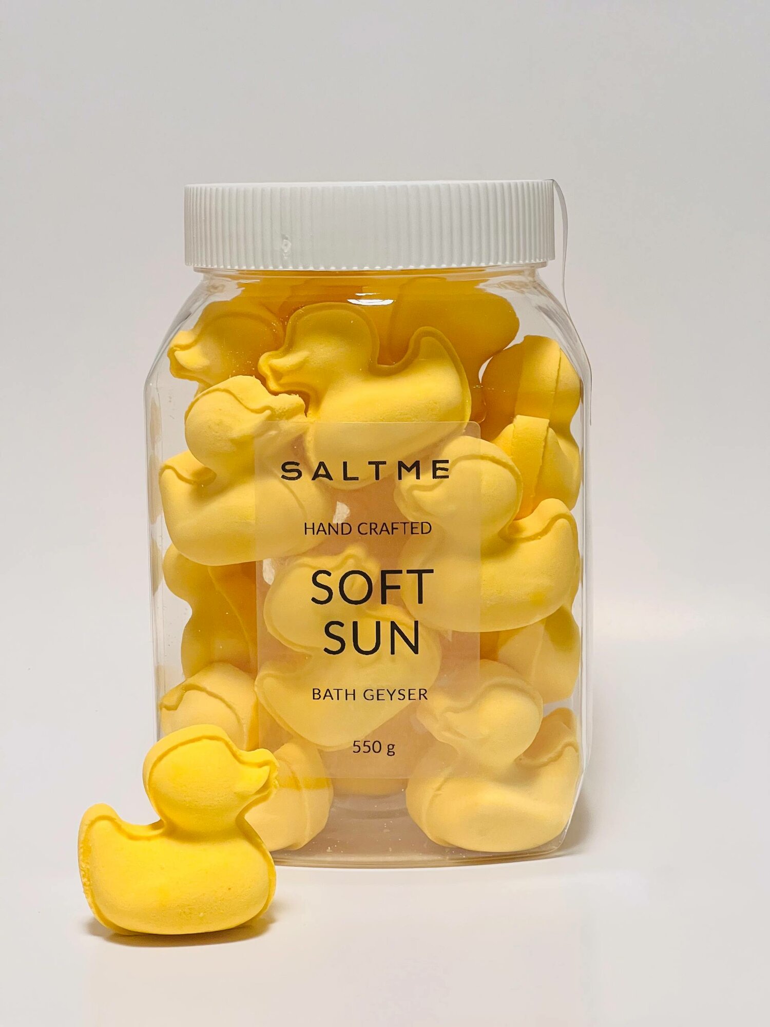 SALTME Бомбочки для ванны набор SOFT SUN, с ароматом фруктов, 550 г , набор гейзеров утенок