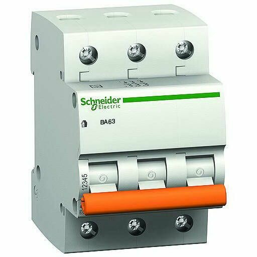 Автоматический выключатель Schneider Electric 3 полюса C 63А 4,5 кА
