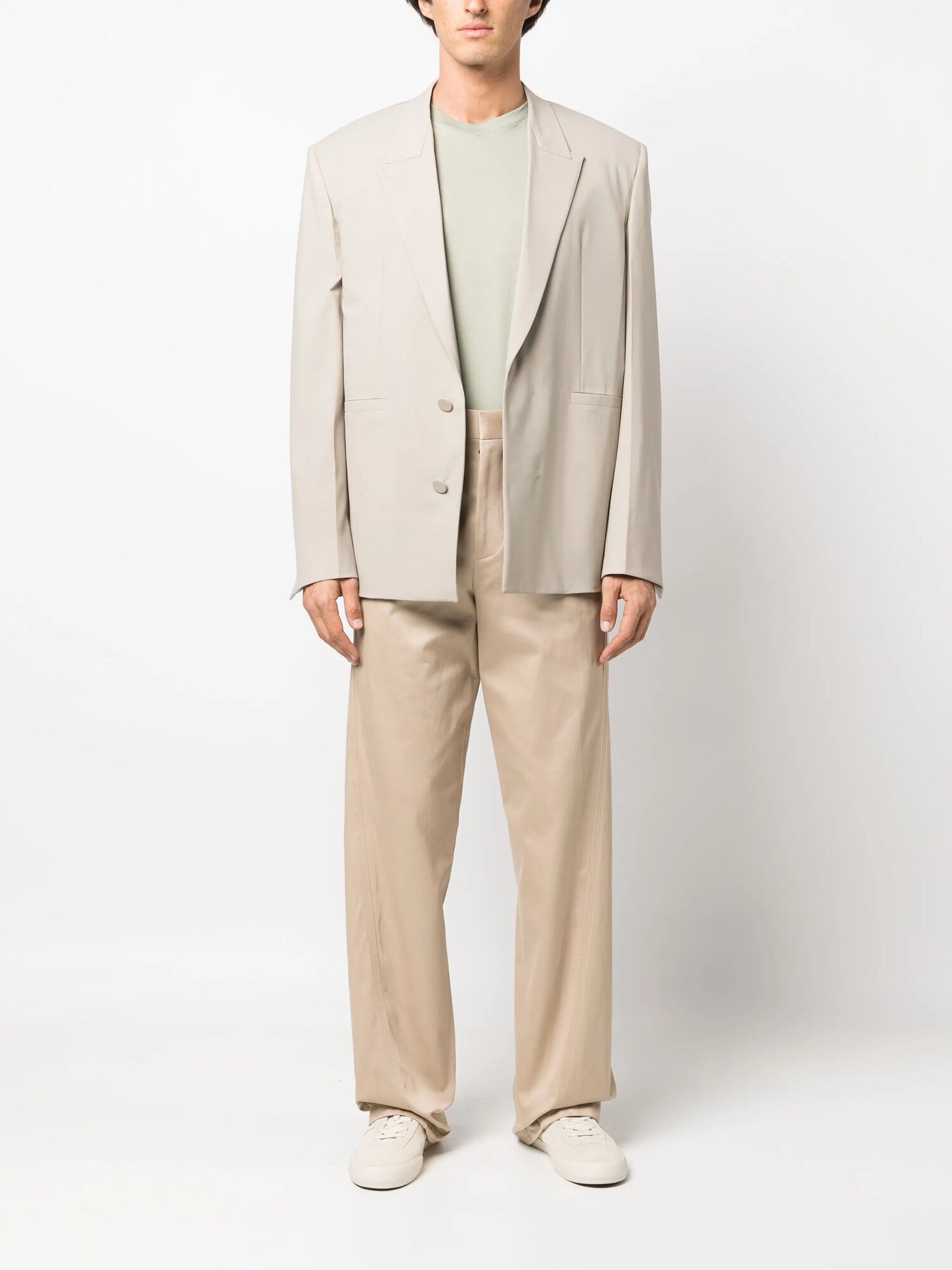 Брюки чинос Lanvin Twisted, размер 46 IT, коричневый — фото 1