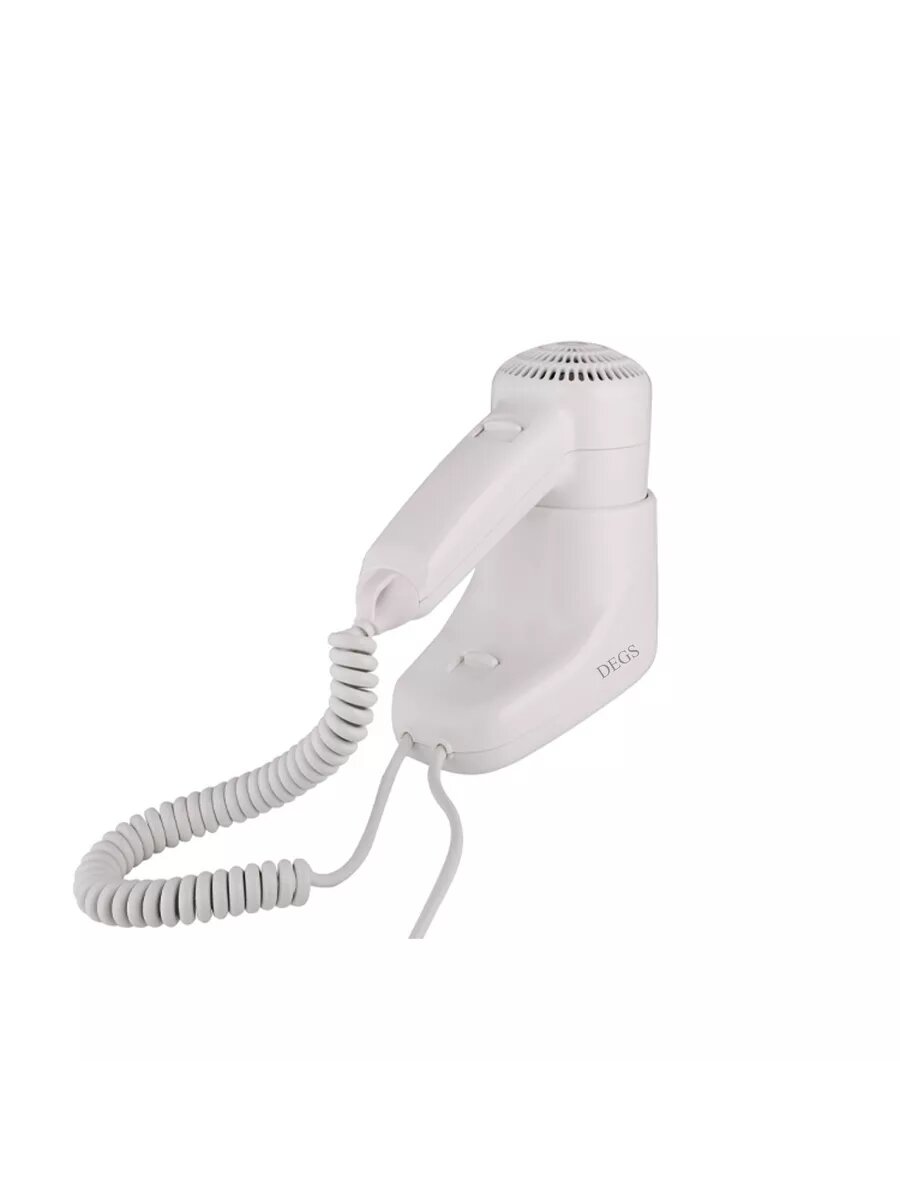 Фен для волос DEGS WS-HD120, белый, настенный, для фитнеса, душа
