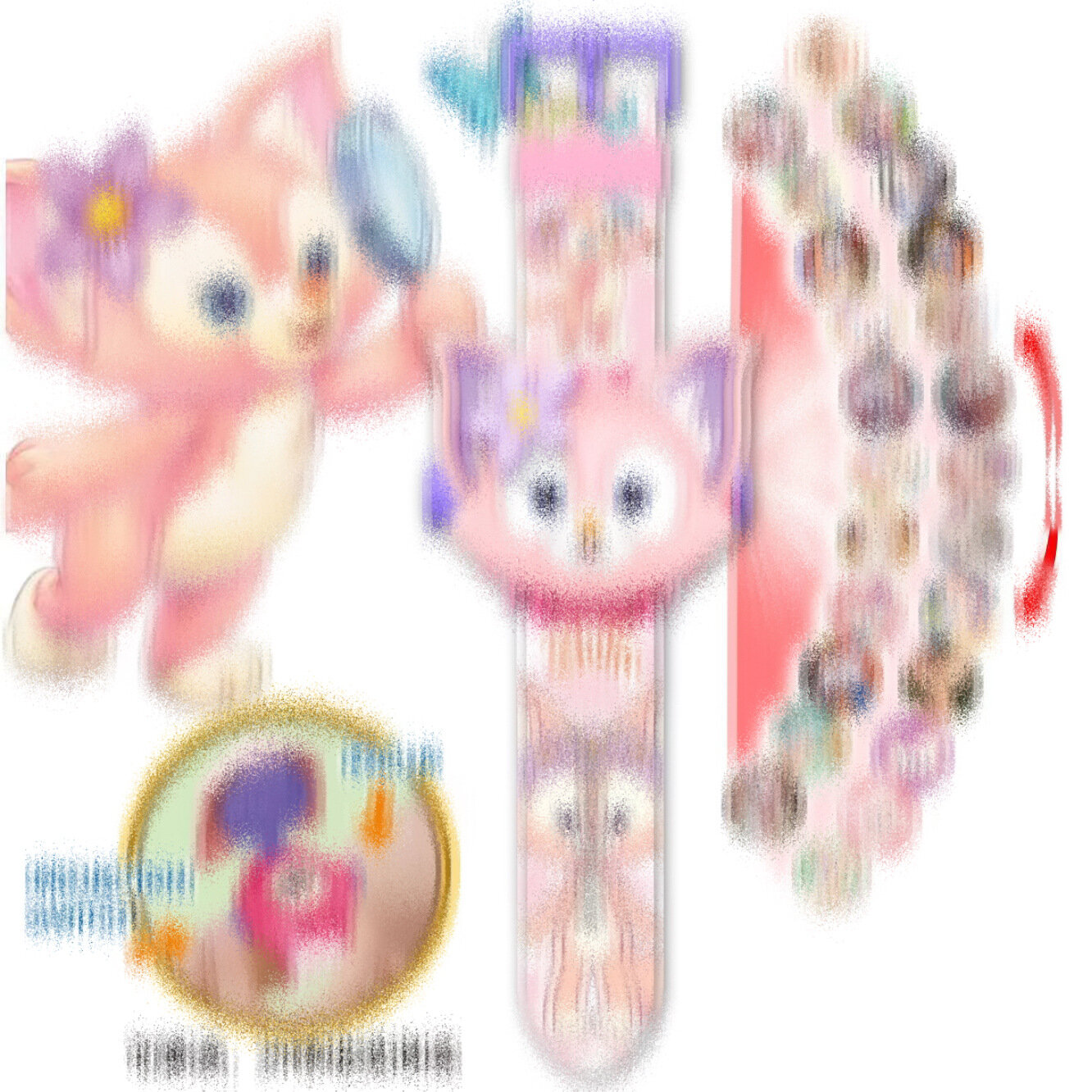 В наличии оптом детские мультяшные часы с 24 проекциями, мультяшные флип-часы, интернет-знаменитости проекционные часы