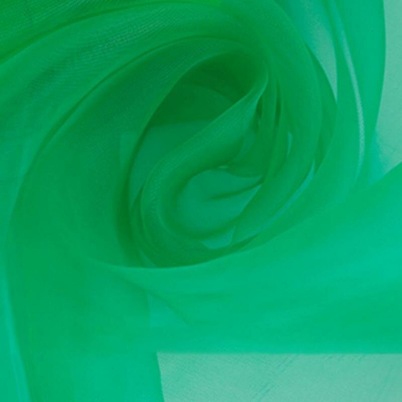 Органза 1,09x1,09 ярда, 35 г, прозрачная ткань для шитья и упаковки, Зеленый