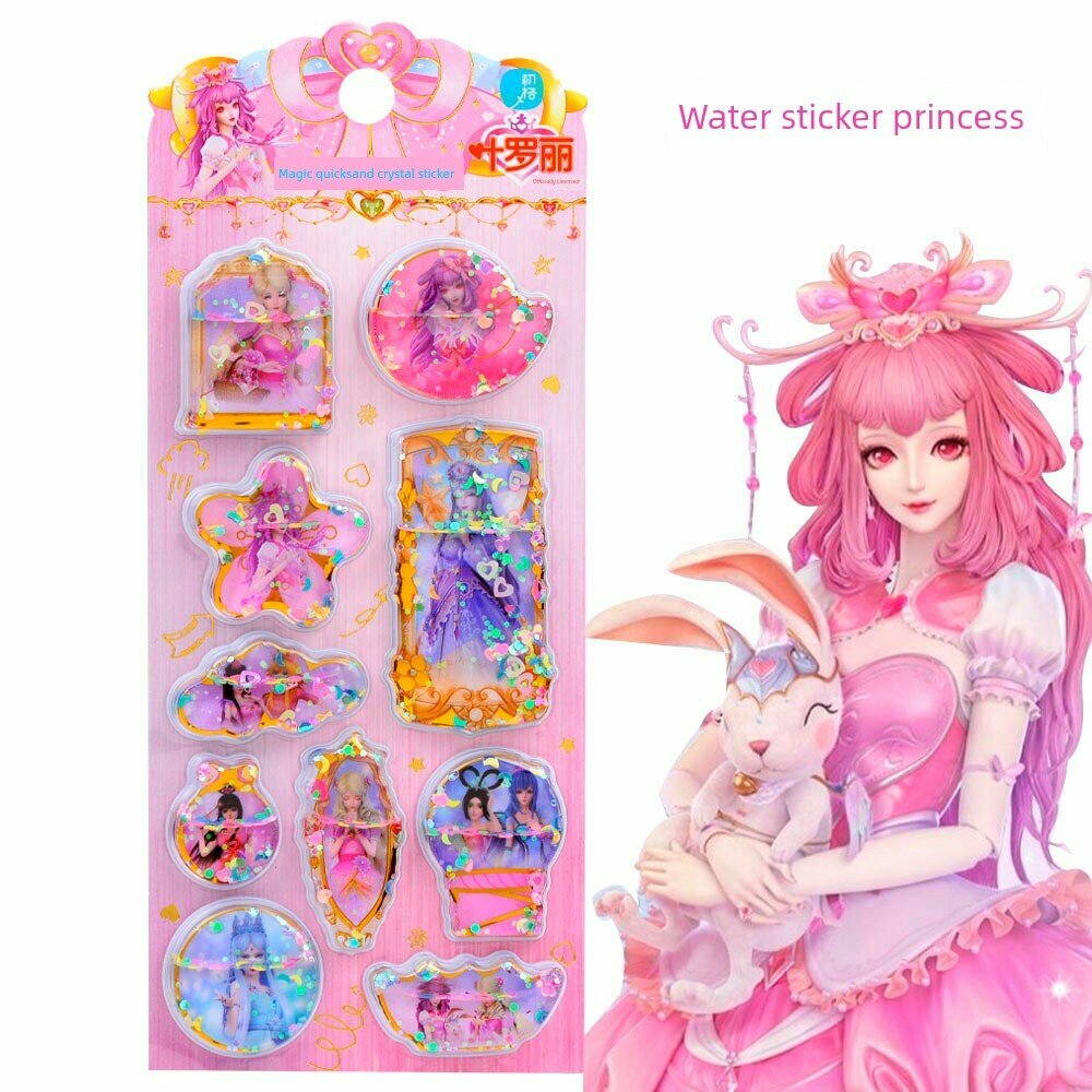 Наклейки-шампуни «Феерическая мечта» от Ye Luoli: 3D-наклейки с водой и мигающим светом «Ледяная принцесса» для девочек