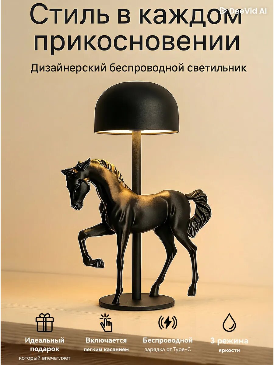 Лампа-полукруглая настольная с сенсорным управлением