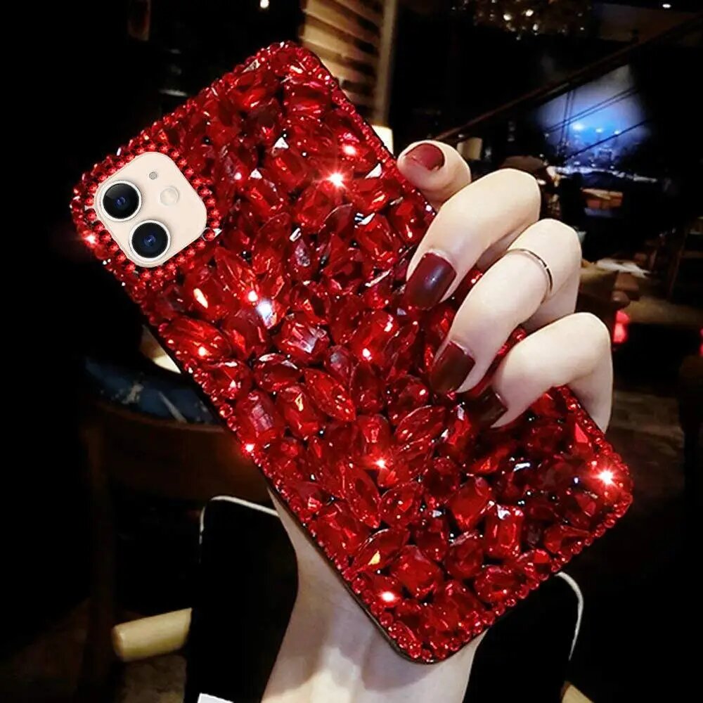 Чехол со стразами, для iPhone 17 Pro Max Чехол со стразами, 13, 14, Чехол для iPhone 15 Pro Max Golden с бриллиантами, 16 Pro Max Красный, для айфона 15 Про, red
