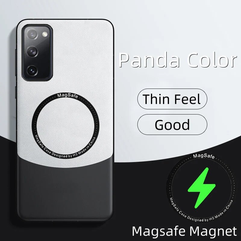 Чехол для телефона Samsung Galaxy S20FE с беспроводной зарядкой, магнитный чехол Panda Color MagSafe