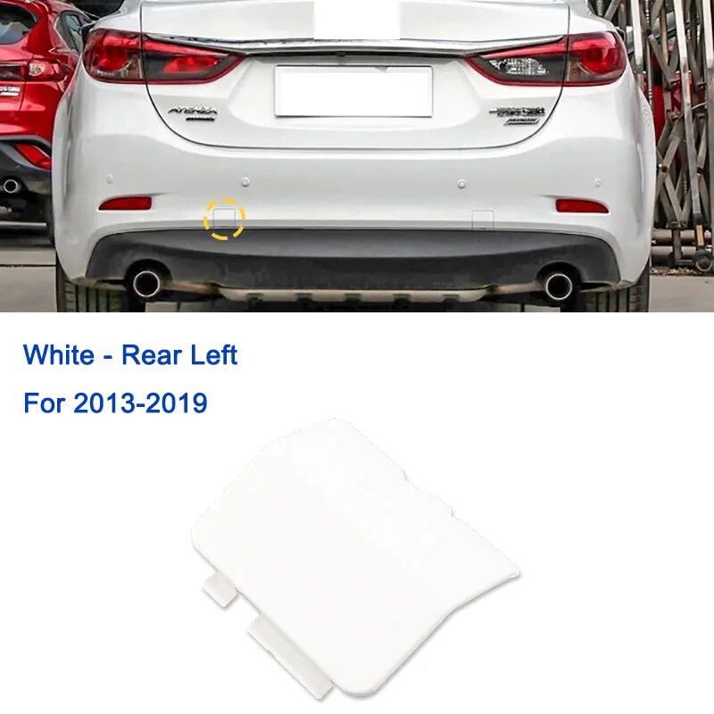 Крышка буксировочного крюка заднего бампера для MAZDA 6 Atenza 2013-2019, крышка прицепа White Left