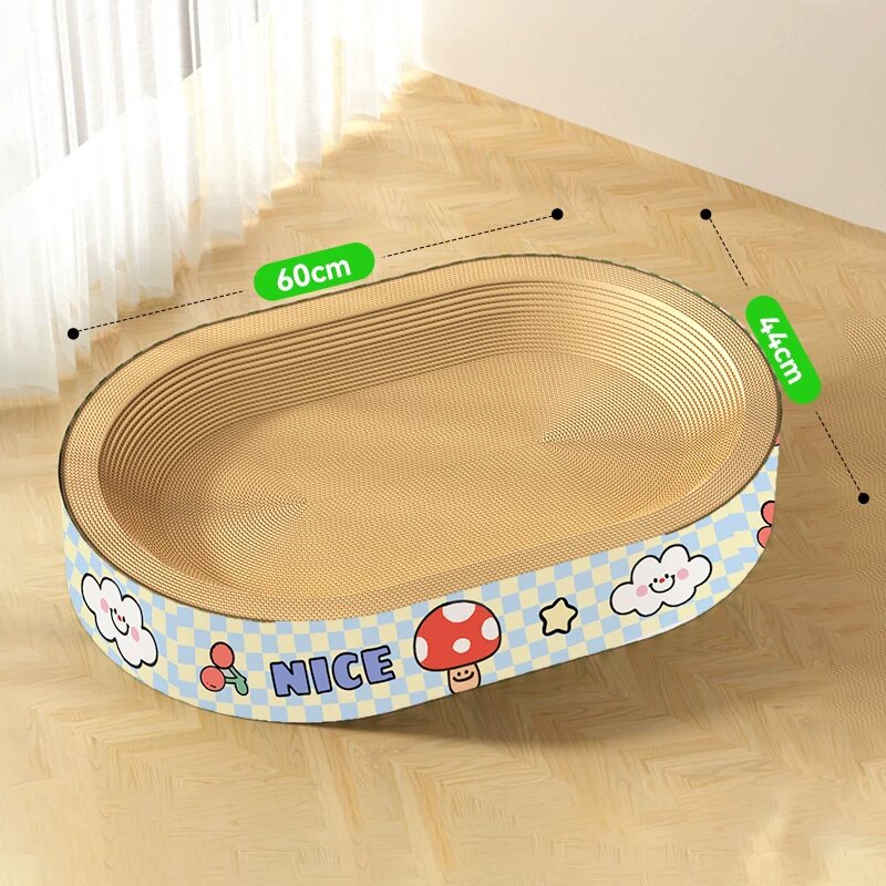 Гигантская гофрированная картонная доска для когтей кошек, инструмент для заточки когтей, доска для когтей и лежанка