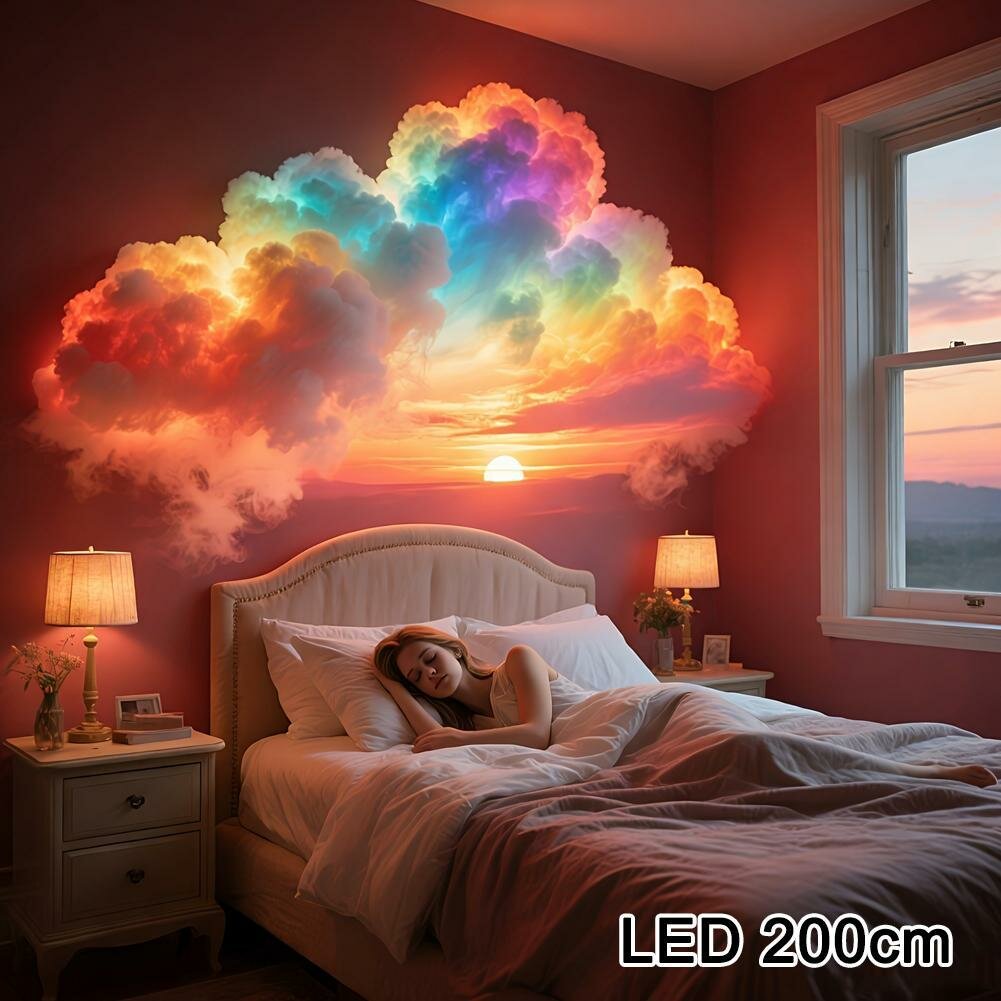 Светодиодная подсветка 3D Thunder Cloud, для украшения интерьера, белый