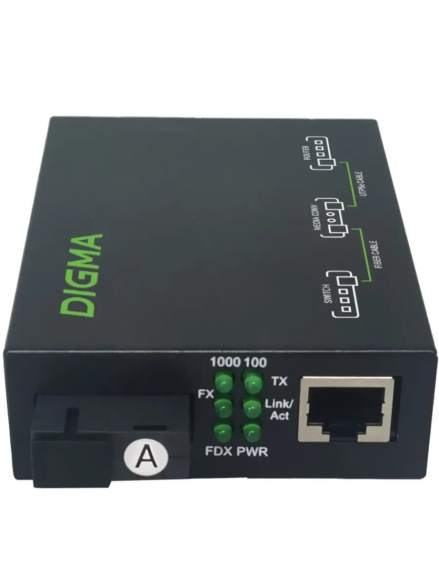 Медиаконвертер Digma DMC-1G35-20A